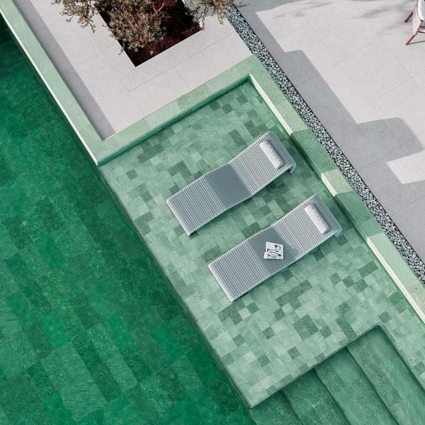 Bali Zatu Out Porcelain Stone Effect Tile, Green, 30x60 cm, 10 mm