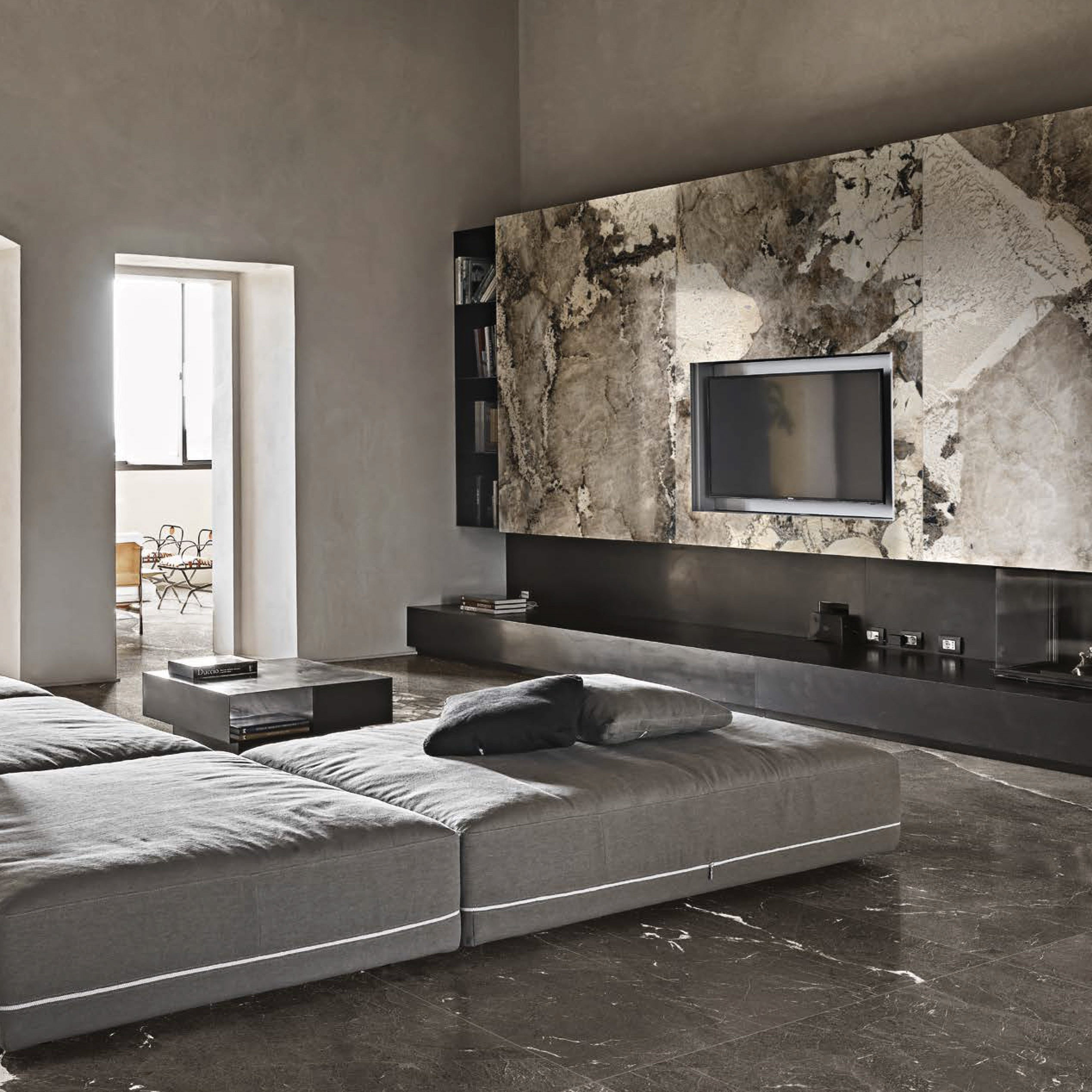 Heritage Flame Big Slab Porcelain Tile with Marble Effect, Glossy, 120