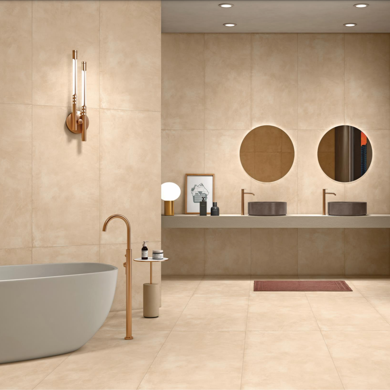 Sand Stone Effect Porcelain Tile, 60x120 cm, 10 mm