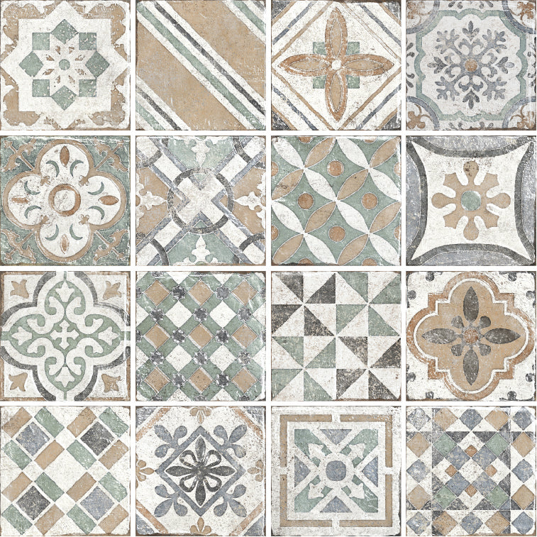 Marrakesh Beige Ceramic Decorative Tile, 20x20 cm